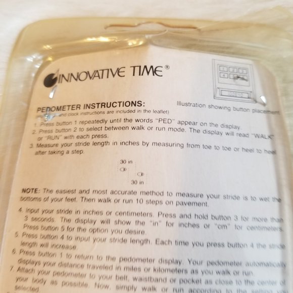 Innovative Time | Other | Innovative Time Vtg 89 Pedometer New In ...